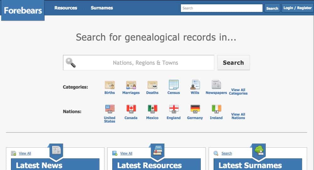 Forebears : Documents de référence, dossiers et annuaires publics ...